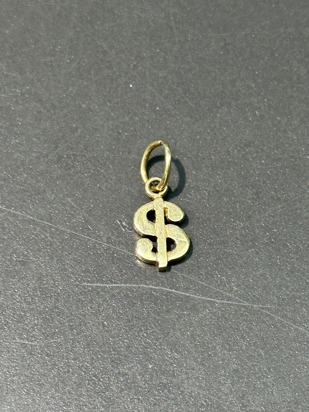 Vintage 14K Gold Dollar Sign Charm - Etsy