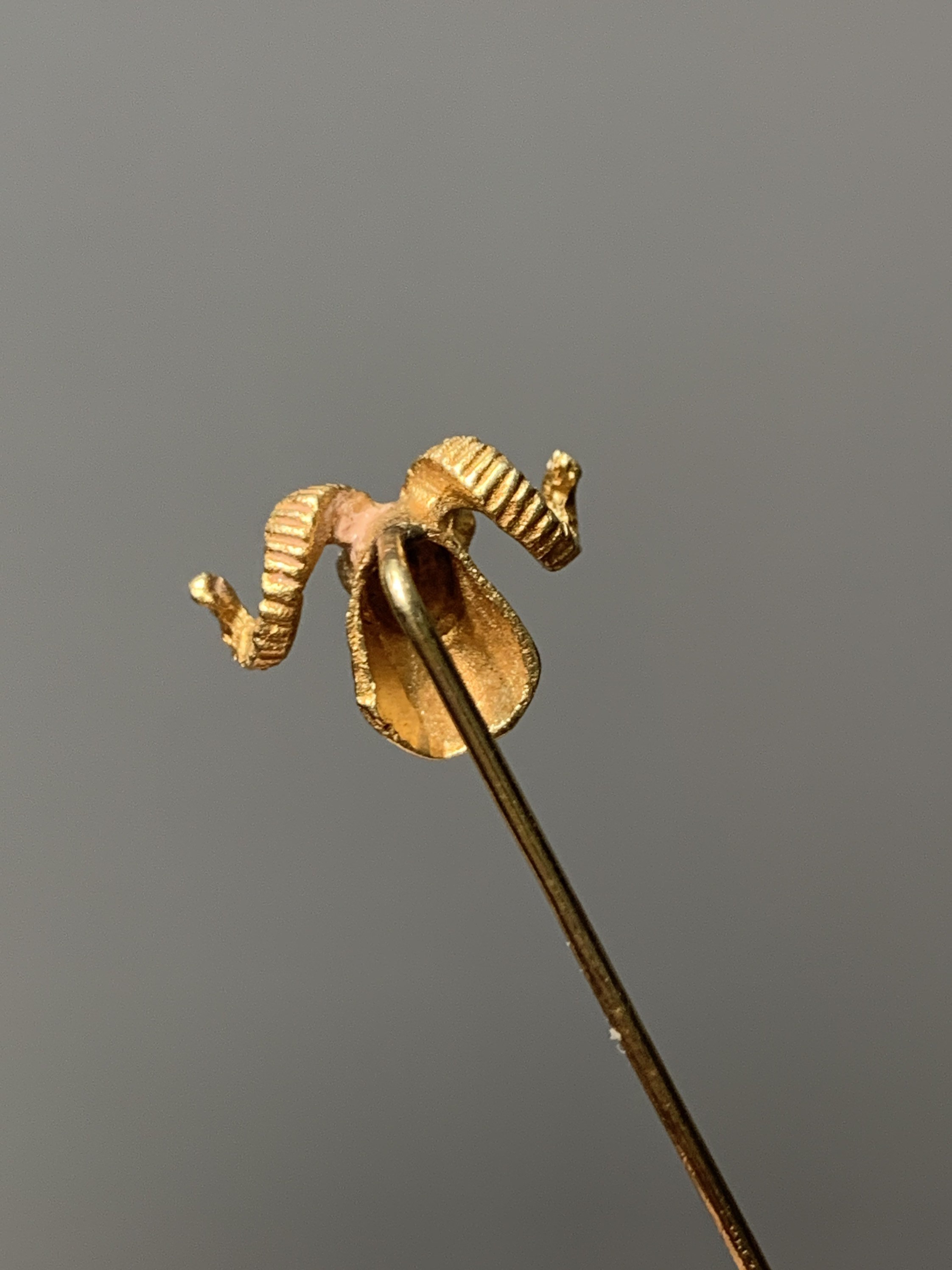 Antique 14k Gold Solid Ram Profile Stick Pin - Etsy