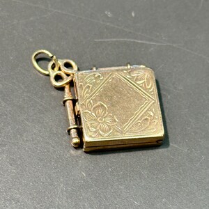 Victorian 14K Gold Square Locket Pendant - Etsy