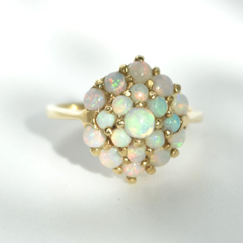 Opal Cluster Ring - Etsy