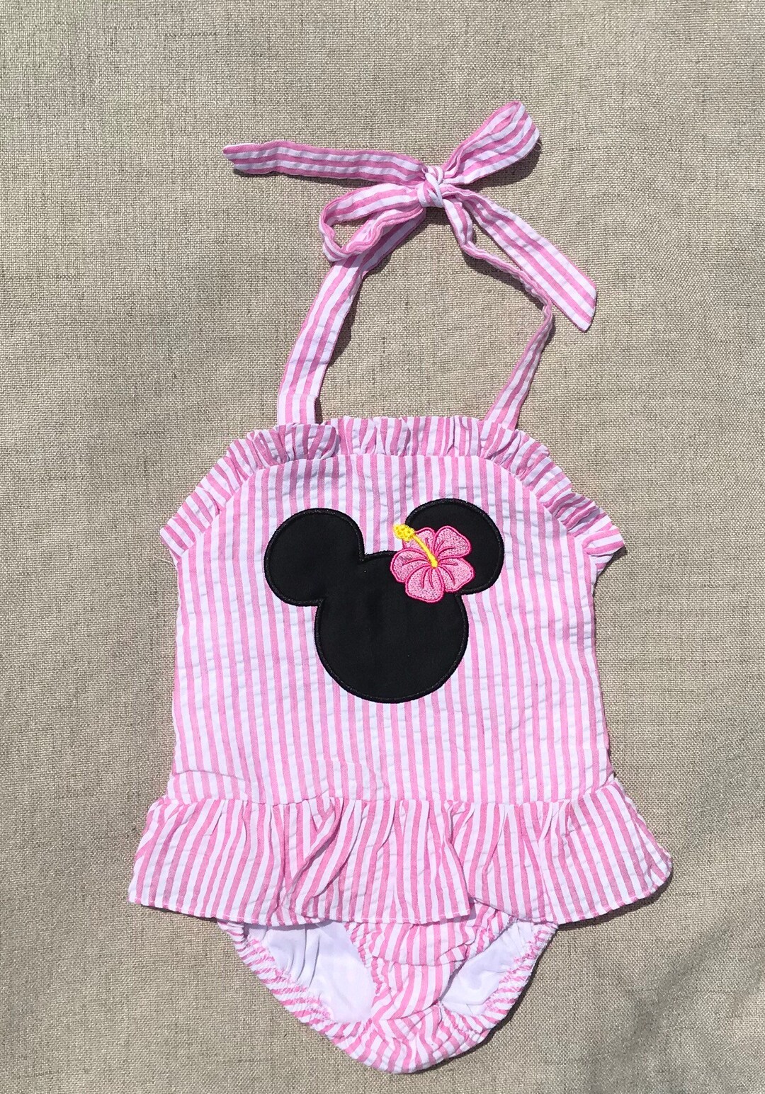 Minnie Mouse Seersucker Bathing Suit, Disney World Bathing Suit, Minnie ...