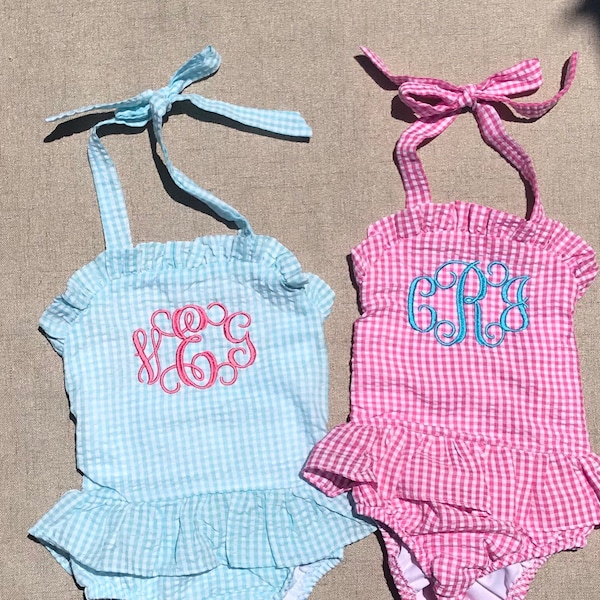 Monogrammed Swimsuit - Etsy