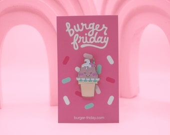 Super Chill Hard Enamel Pin Ice Cream Pin Lapel Pin Food - Etsy