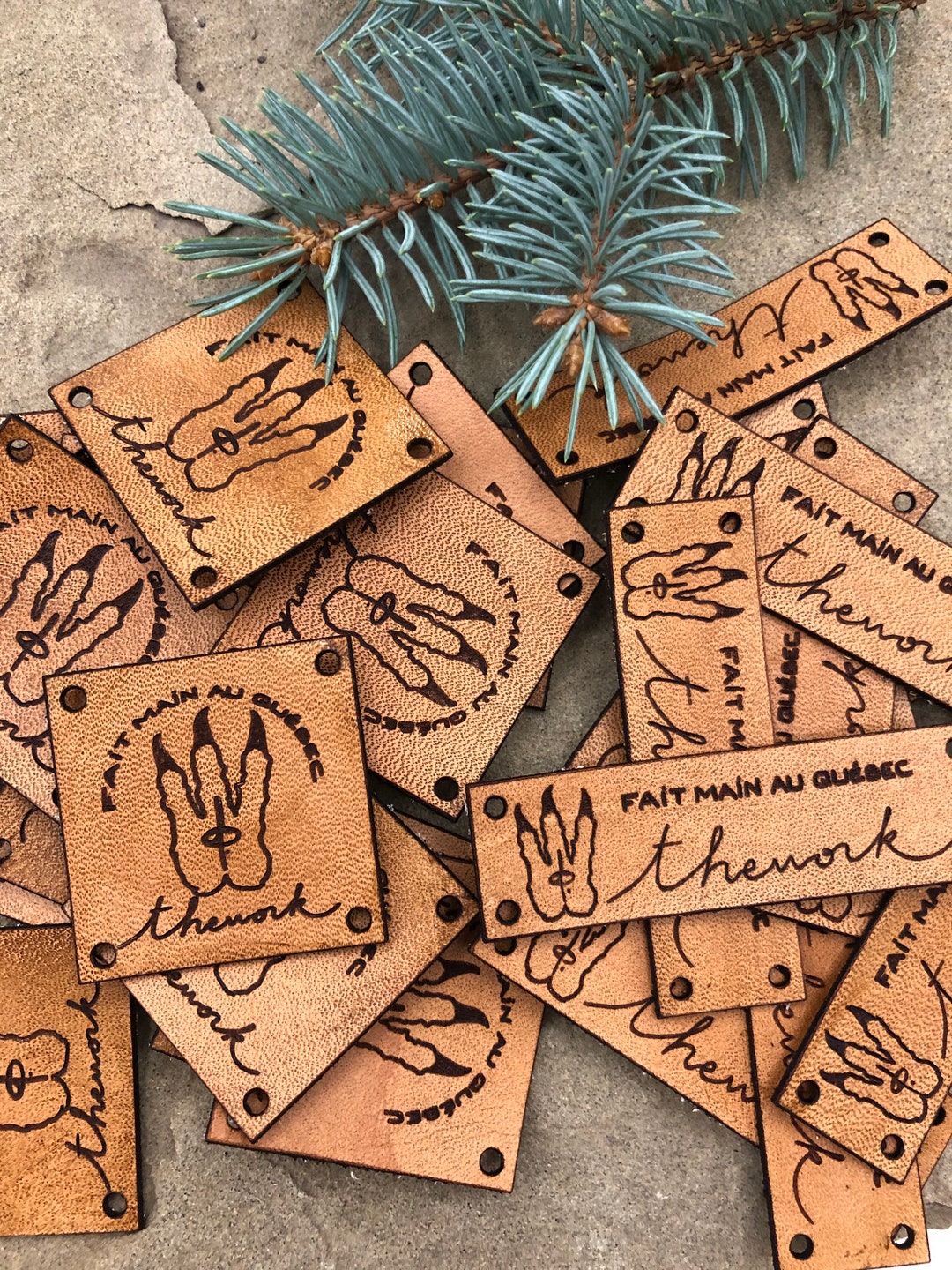 Customize Your Own Real Genuine Leather Tag, Leather ID Tags, Leather ...