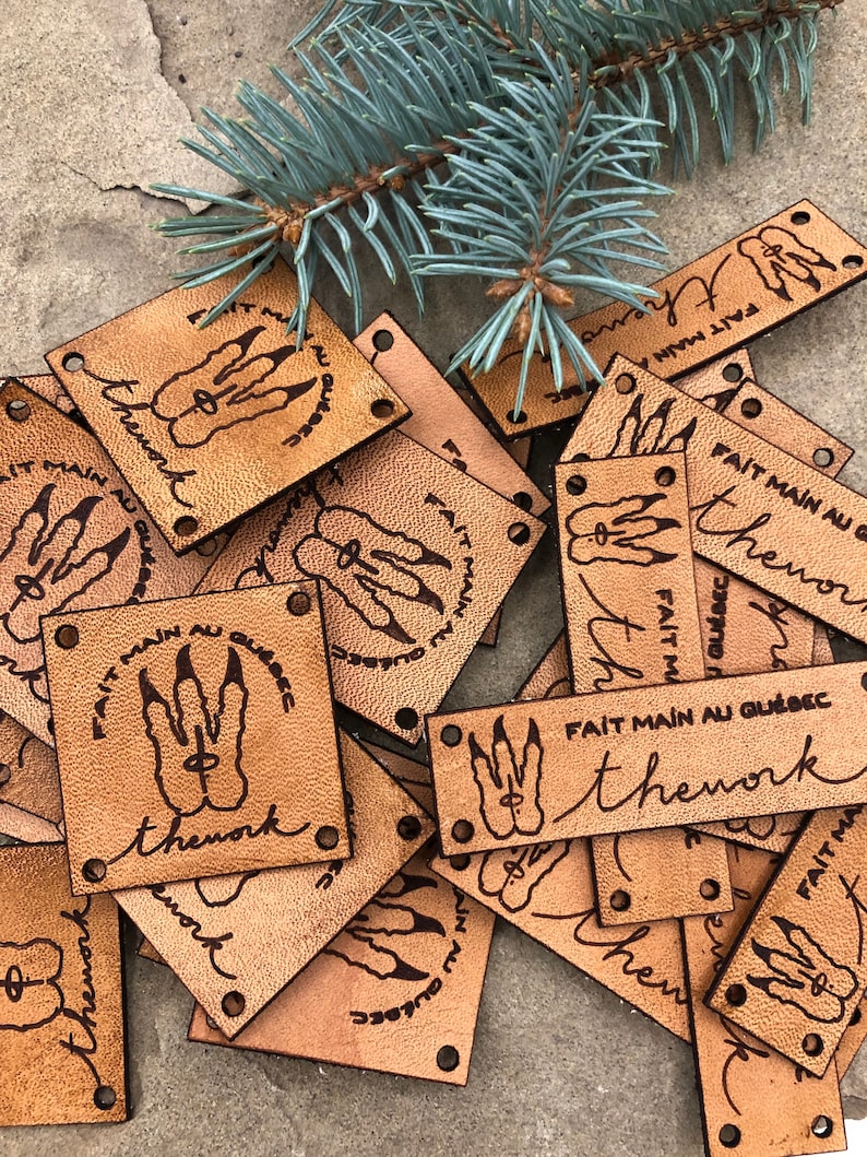 Customize Your Own Real Genuine Leather Tag Leather ID Tags - Etsy