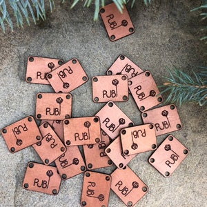 Customize Your Own Real Genuine Leather Tag, Leather ID Tags, Leather ...