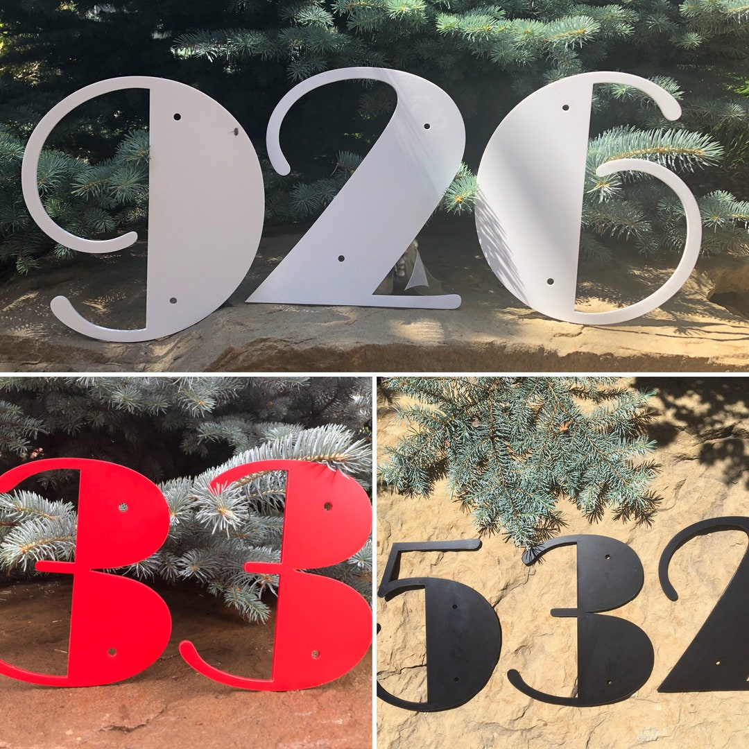 Large 10" Exterior House Numbers - Exterior Signage - You Can Change ...