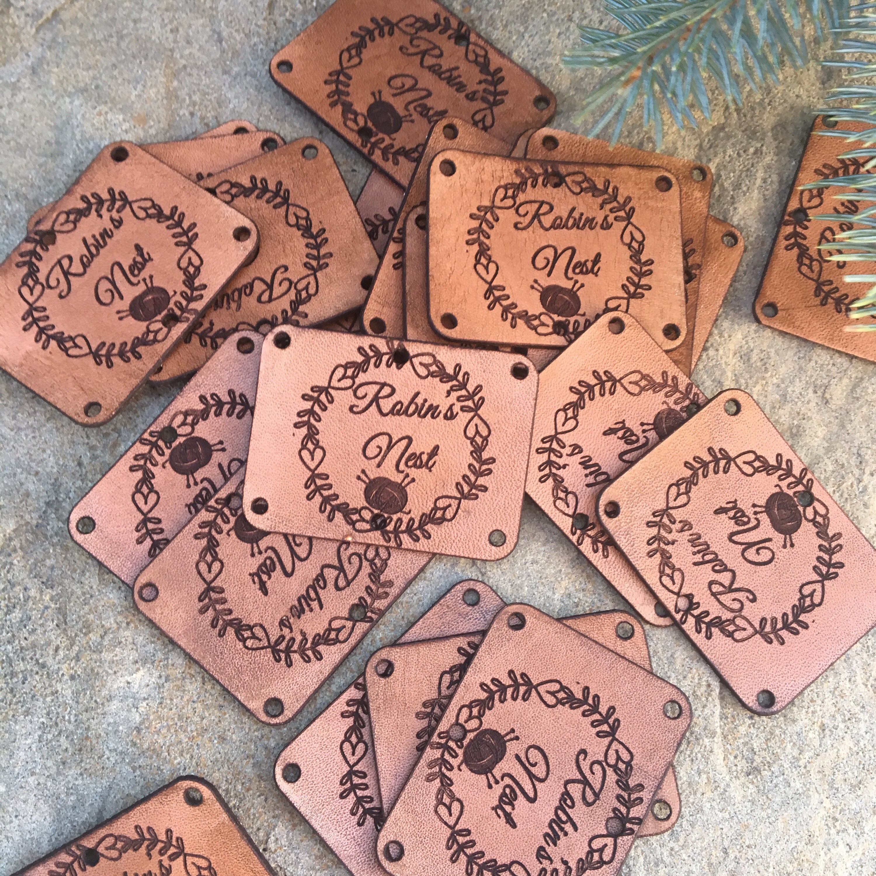 Customize Your Own Real Genuine Leather Tag, Leather ID Tags, Leather ...