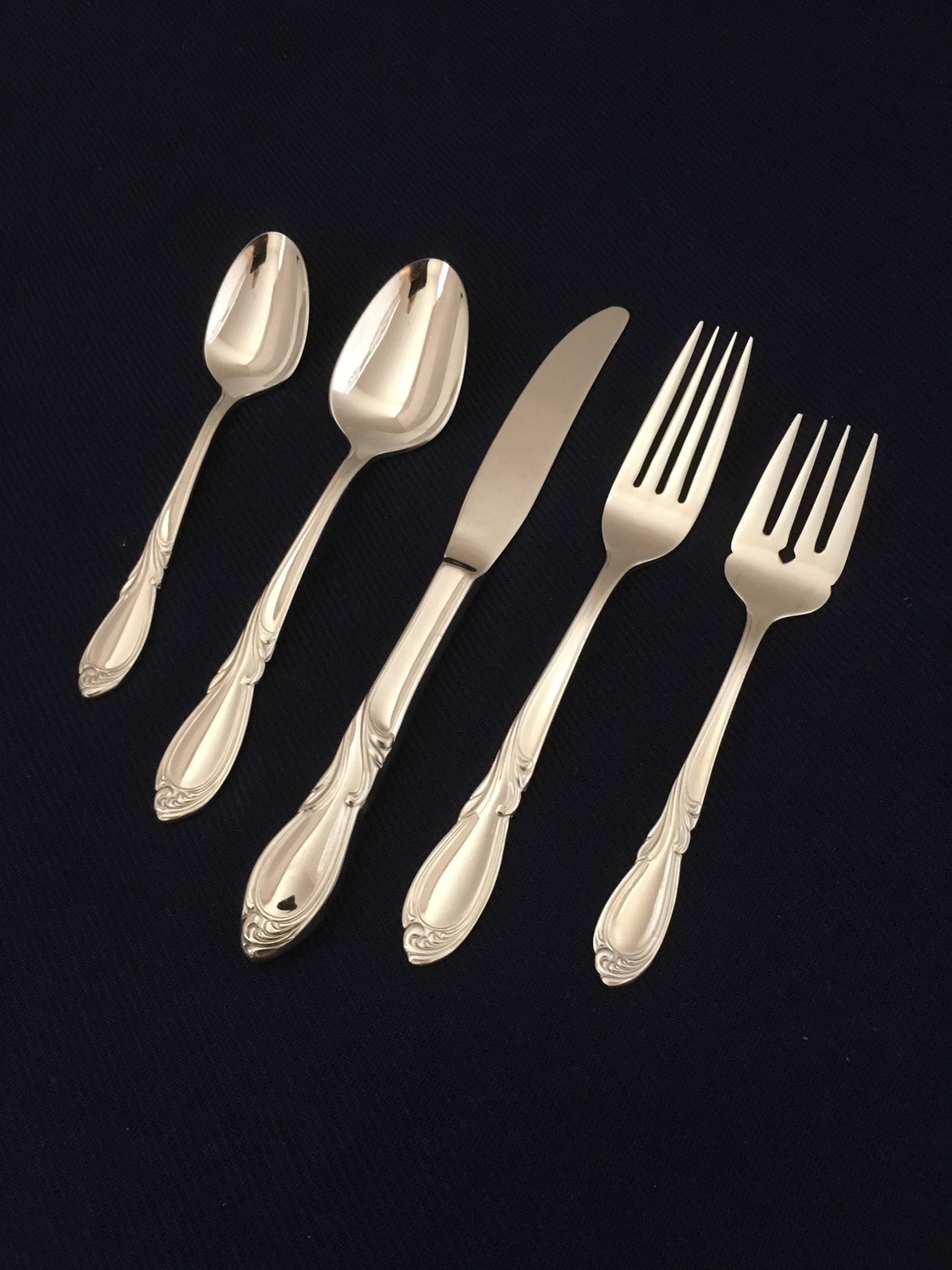 Retroneu STEPHANIE GLOSSY 18/8 Stainless Flatware Korea 5 - Etsy