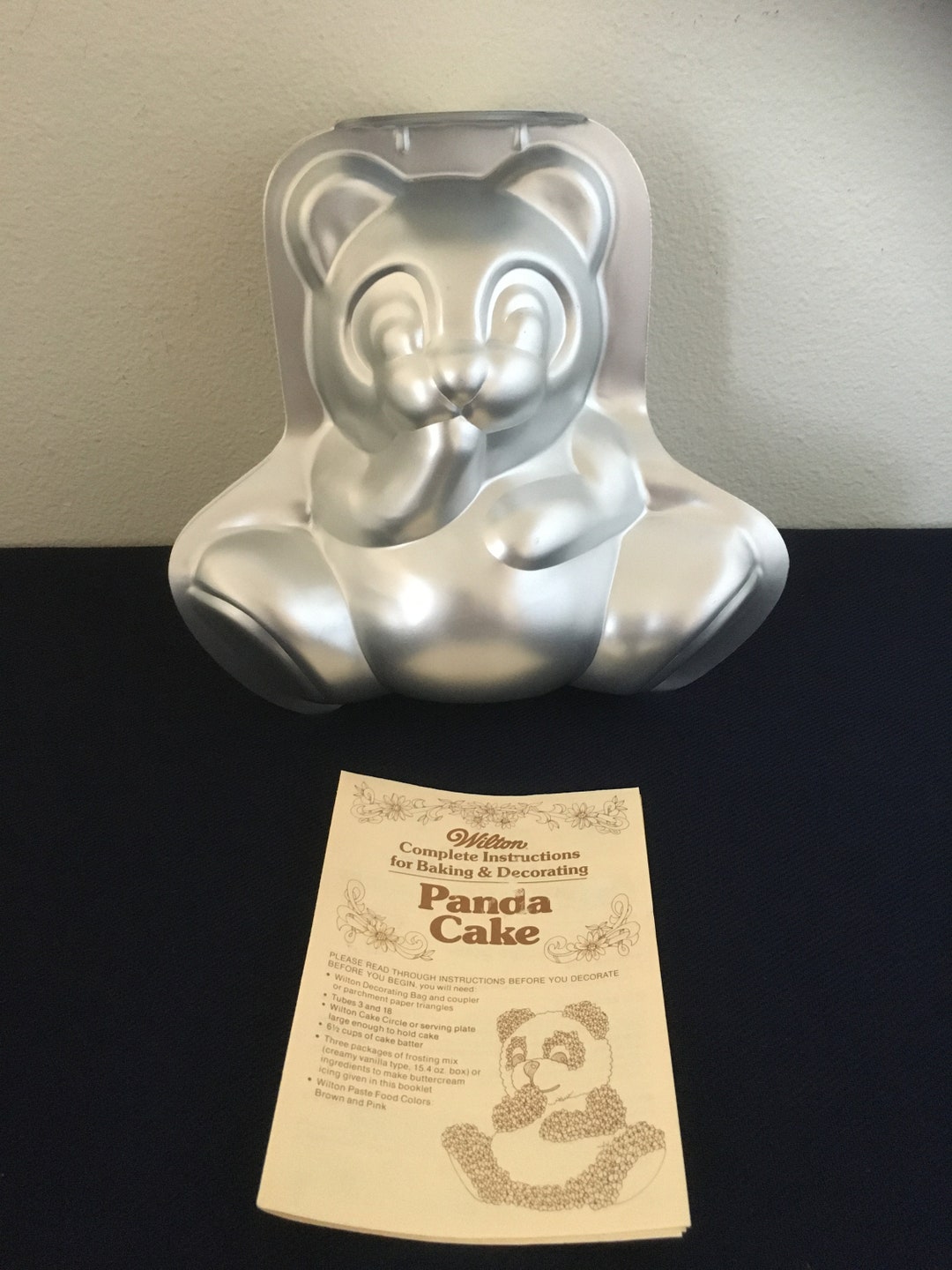 Collectible Wilton Panda Teddy Bear Aluminum Cake Mold Pan 502-518 Made ...