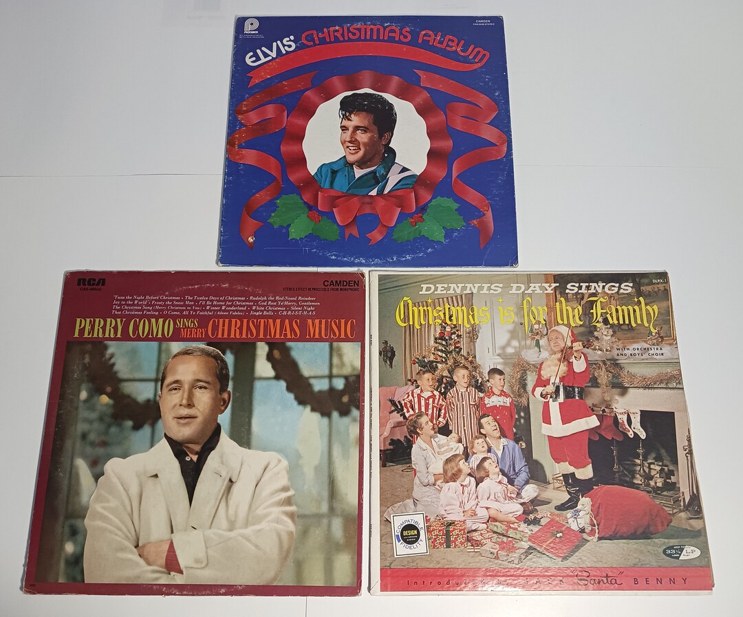 Elvis Christmas Perry Como Dennis Day Jack Benny Vinyl Records - Etsy