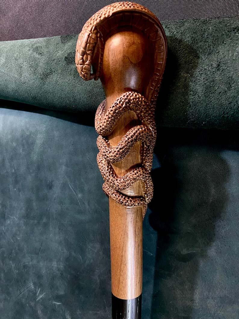Snake Walking Stick Cobra Walking Stick Cane Wooden Stick High Quality ...