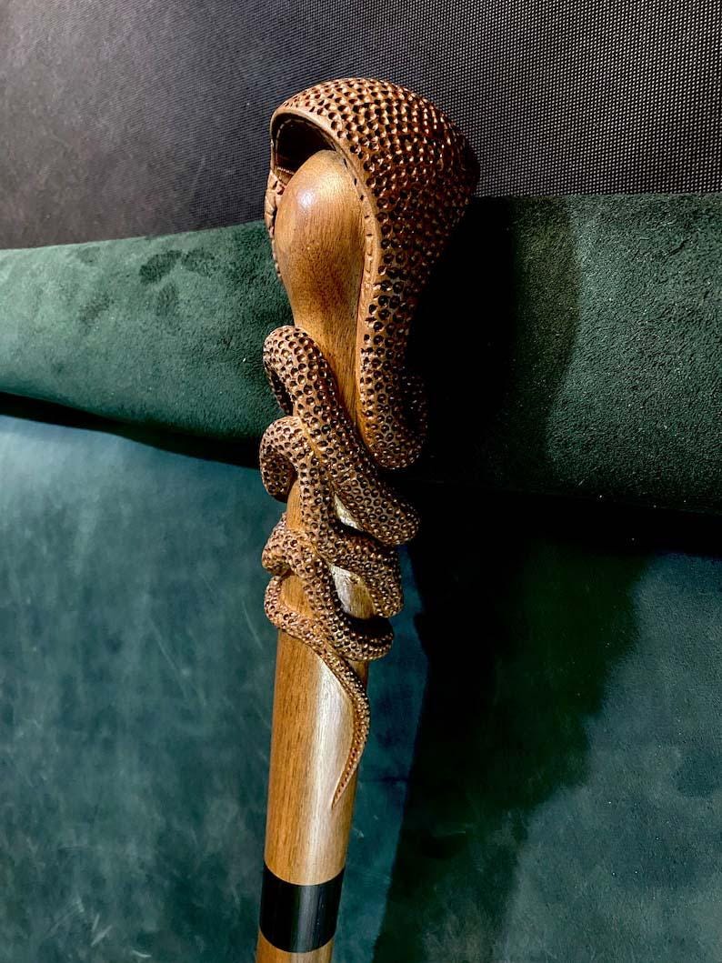 Snake Walking Stick Cobra Walking Stick Cane Wooden Stick High Quality ...