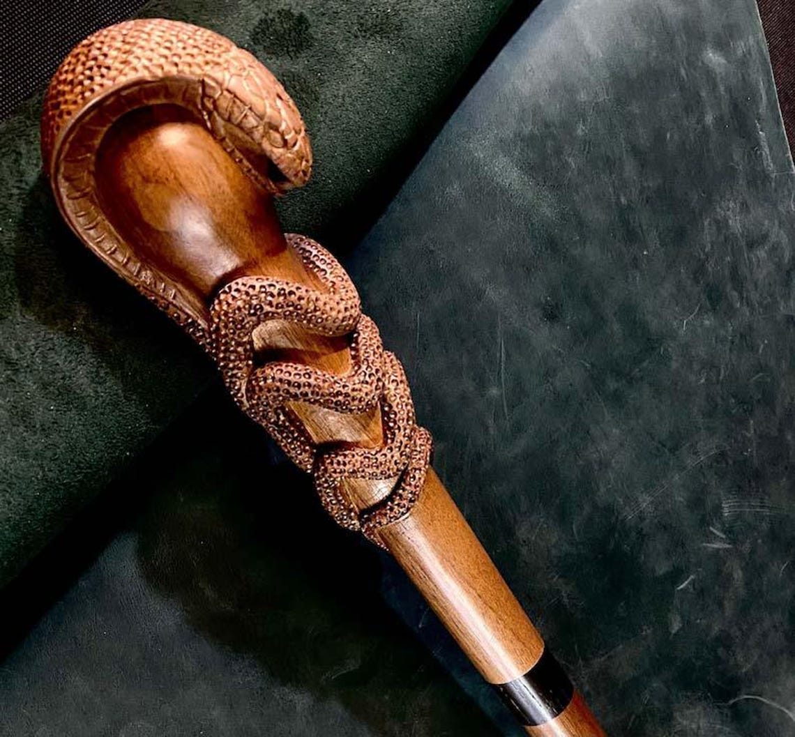 Snake Walking Stick Cobra Walking Stick Cane Wooden Stick High Quality ...