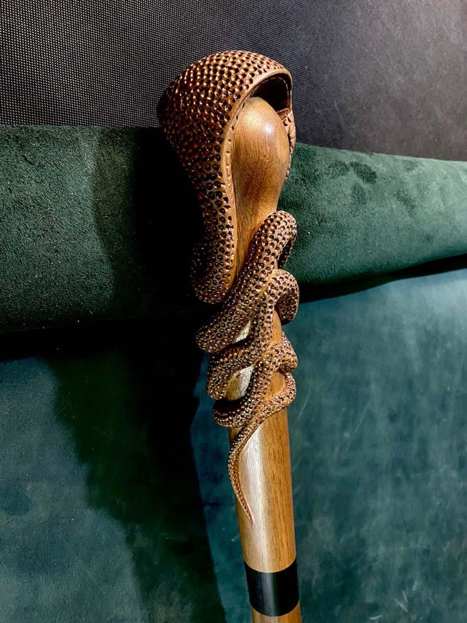 Snake Walking Stick Cobra Walking Stick Cane Wooden Stick High Quality ...