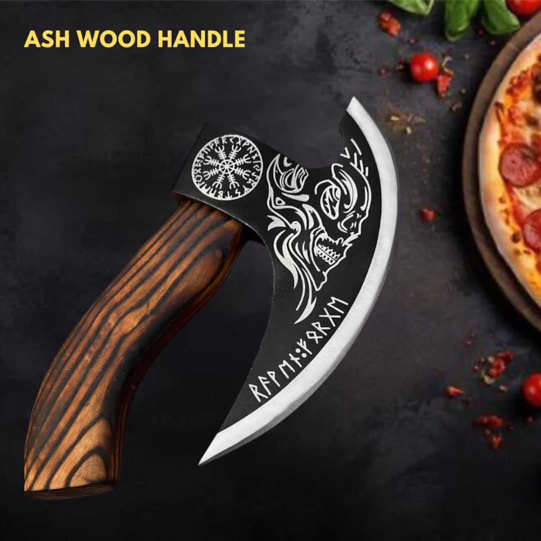 Personalized Handmade Viking Pizza Cutter Axe Original Viking Bearded ...