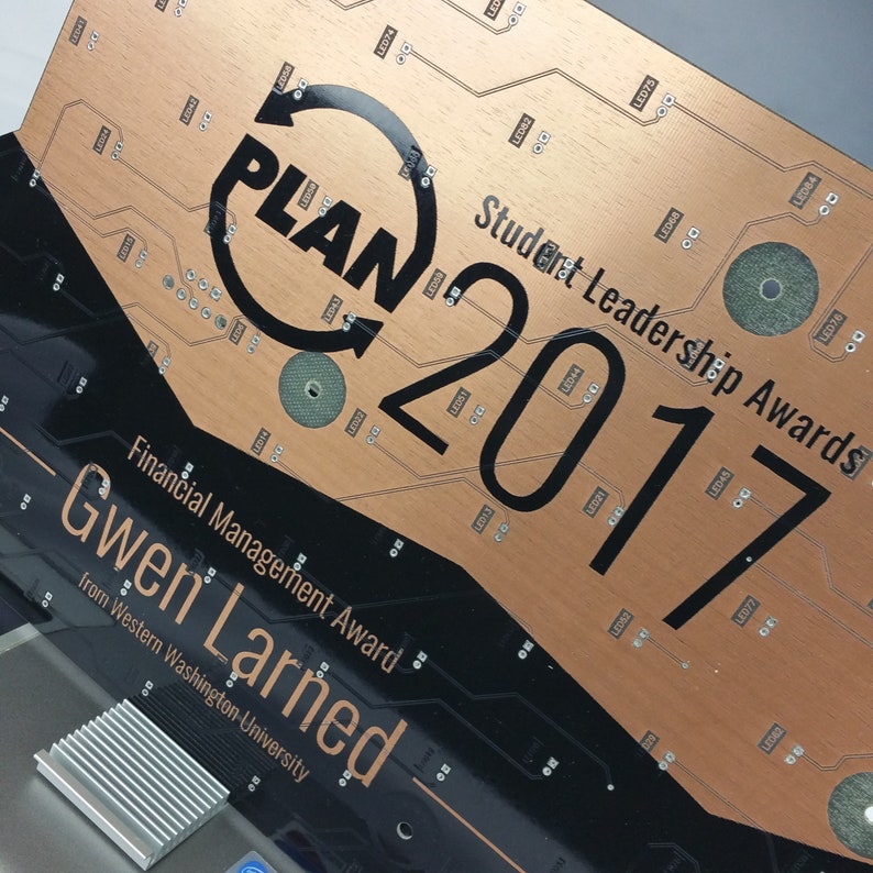 Circuit Board Award Plaques Laser Engraved on 100% Recycled - Etsy