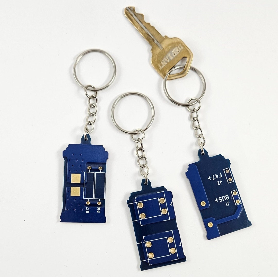 Circuit Board TARDIS Keychain | 100% Recycled - Etsy