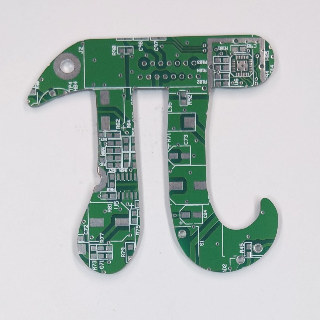 Pi Silhouette - Cut Out of Recycled Circuit Board - Choose Option ...