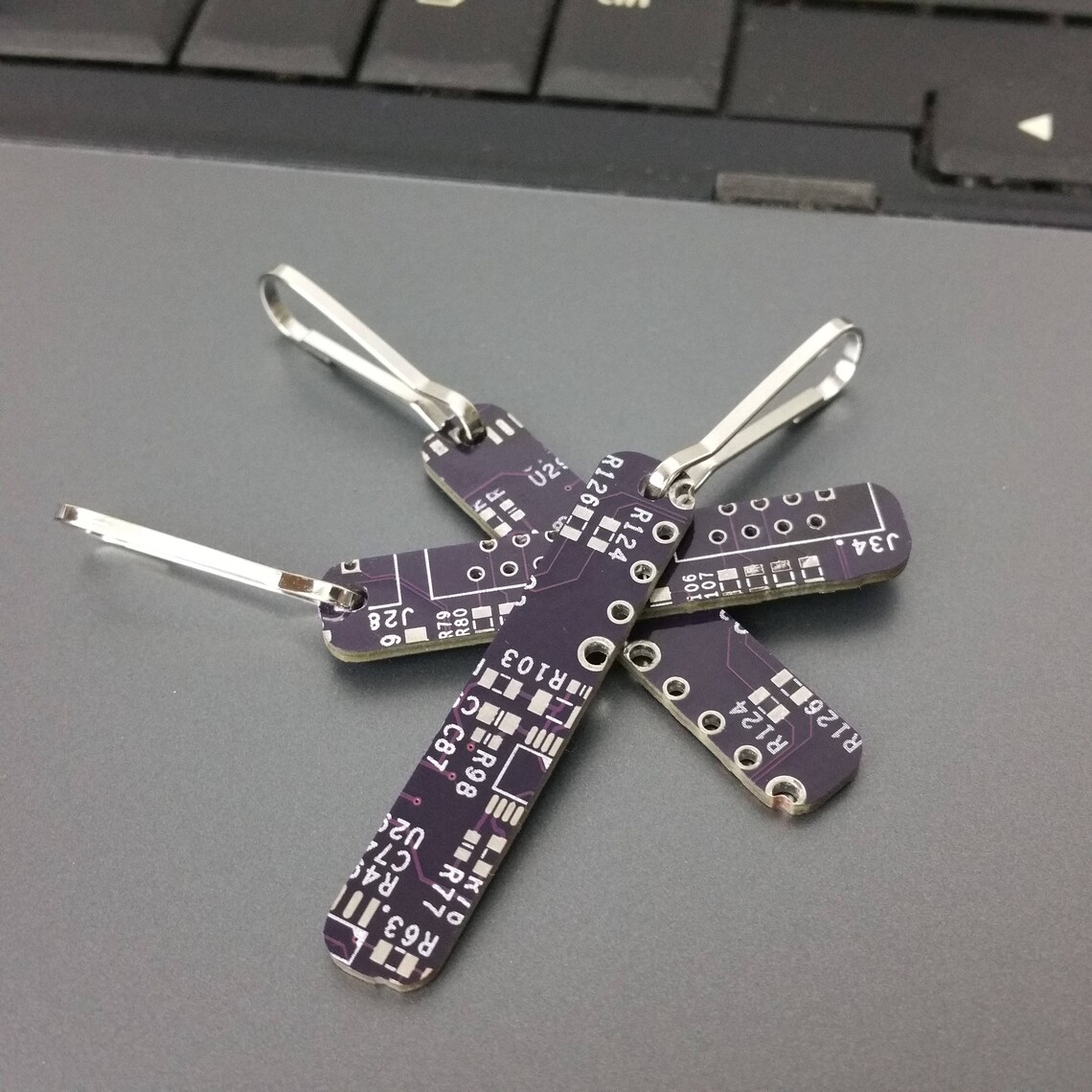 Circuit Board Zipper Pulls Made With Recycled Electronic - Etsy