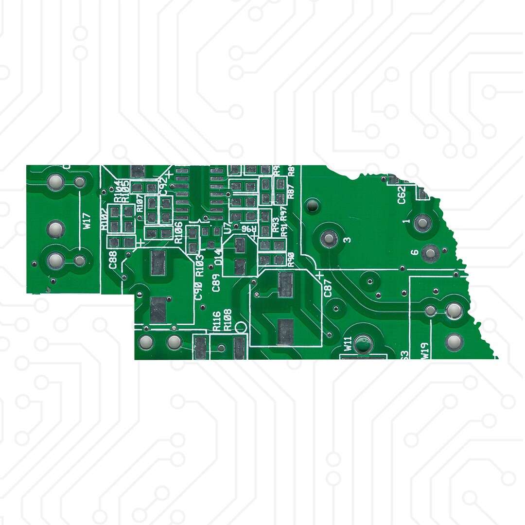 Nebraska State | Cut From Recycled Circuit Board | Choose Option ...