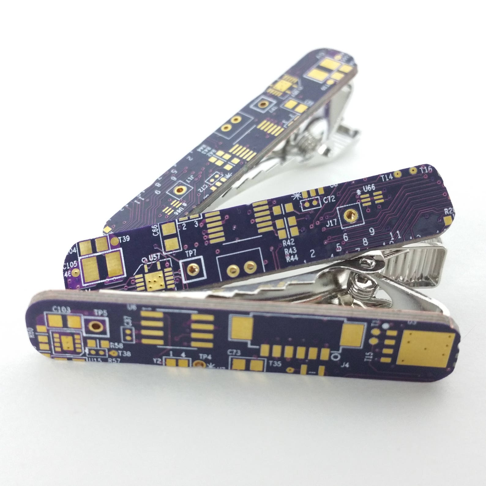 Circuit Board Tie Clips | Assorted Colors | Made With 100% Recycled PCB ...
