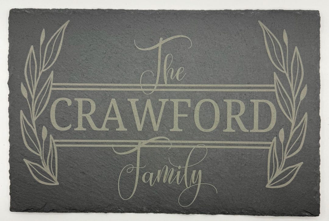 Slate Family Name Plaque - Etsy