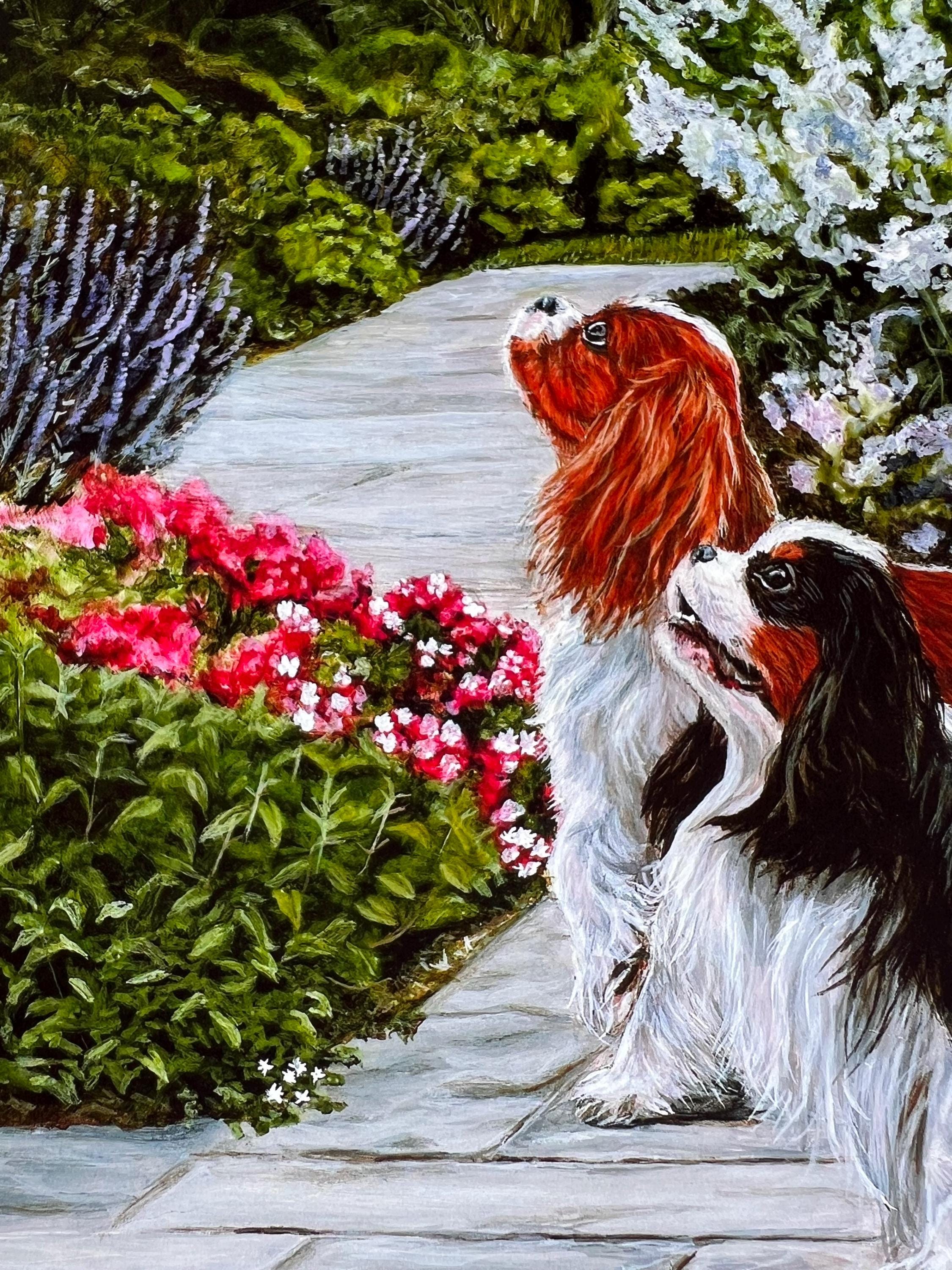 Cavalier King Charles Spaniel, Art Print by Charlene Elliott, Tri ...