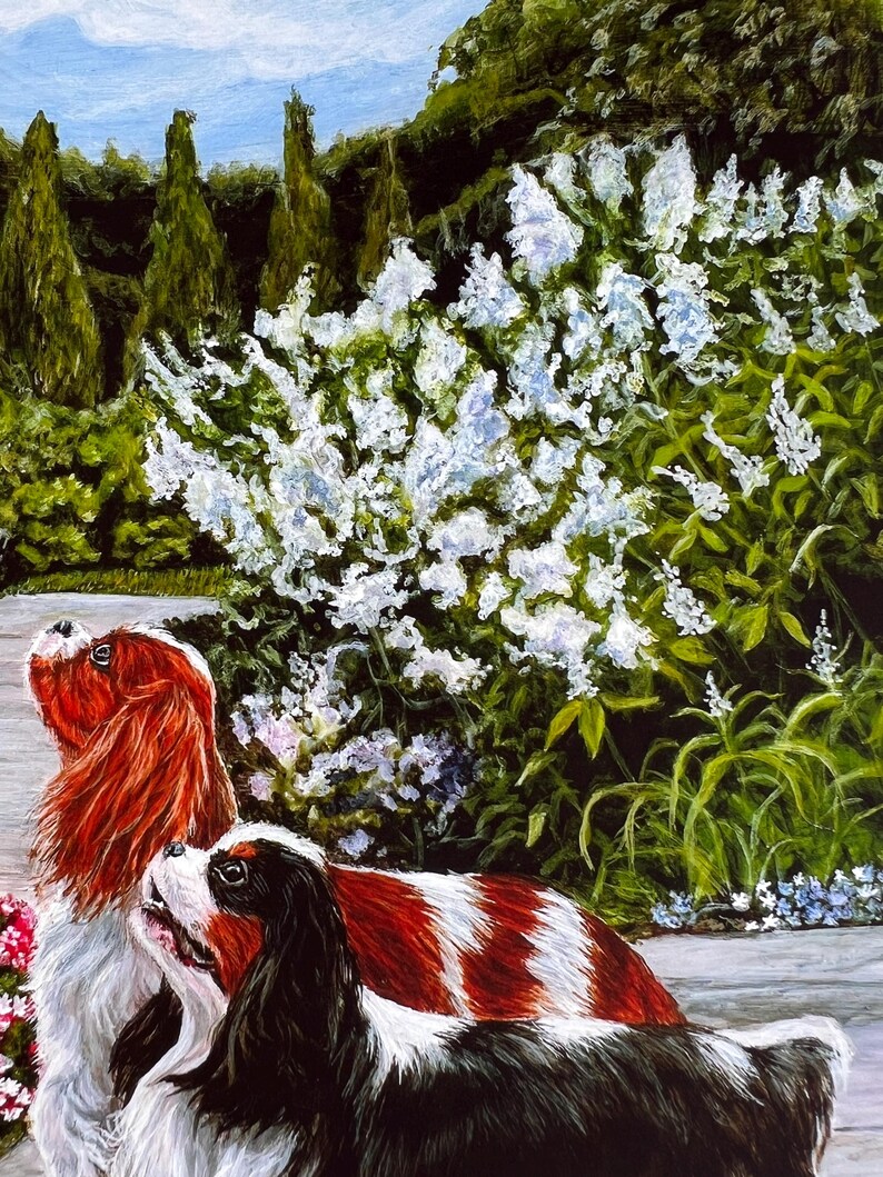 Cavalier King Charles Spaniel, Art Print by Charlene Elliott, Tri ...