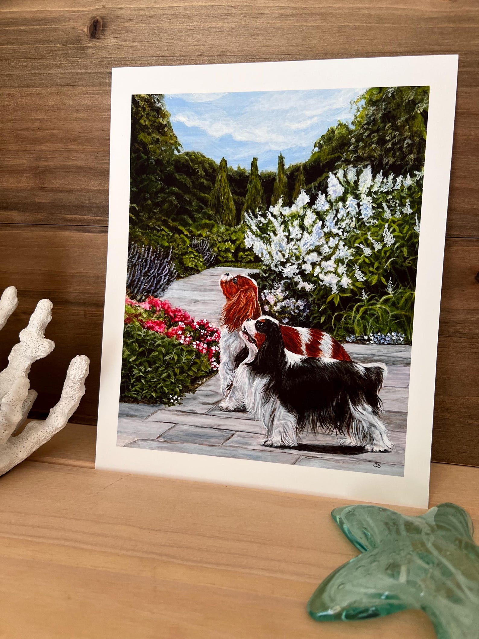 Cavalier King Charles Spaniel, Art Print by Charlene Elliott, Tri ...