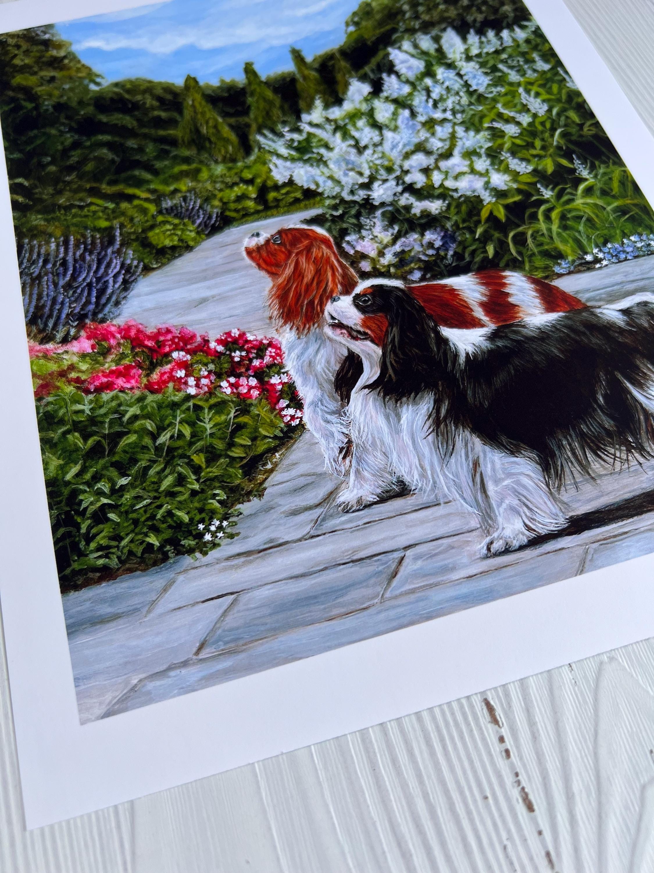 Cavalier King Charles Spaniel, Art Print by Charlene Elliott, Tri ...