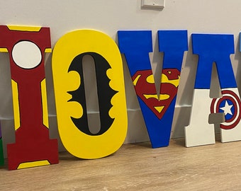 Super Hero Letters Wall - Etsy