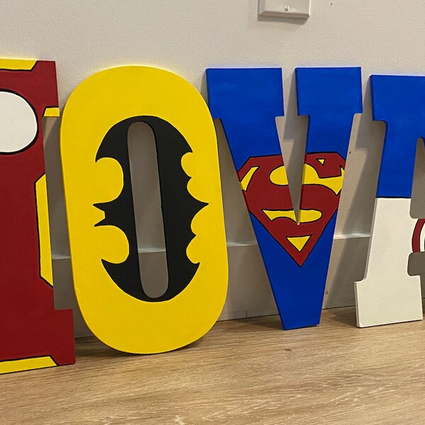 Super Hero Letters - Etsy