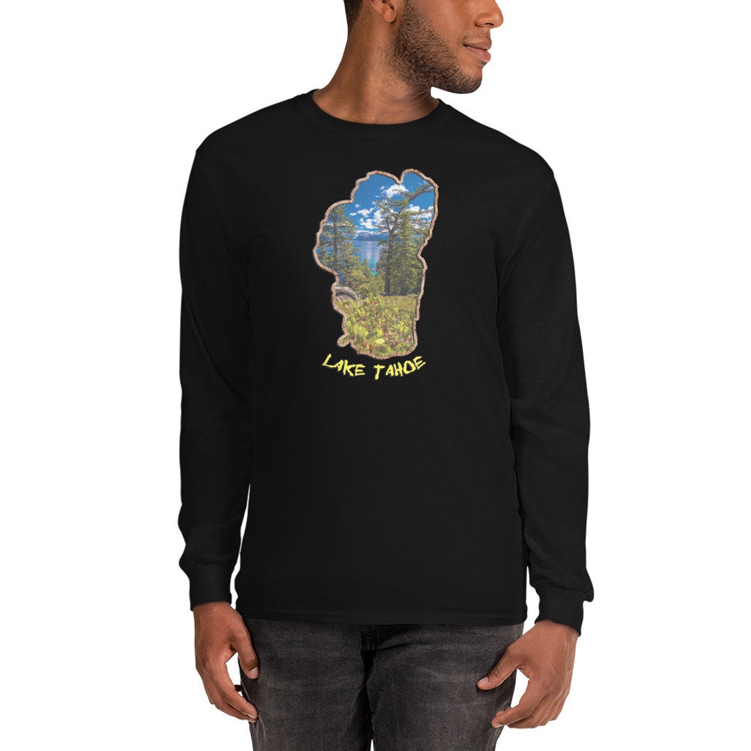 Lake Tahoe Shape Heavenly View heavyweight Unisex Long Sleeve Shirt - Etsy