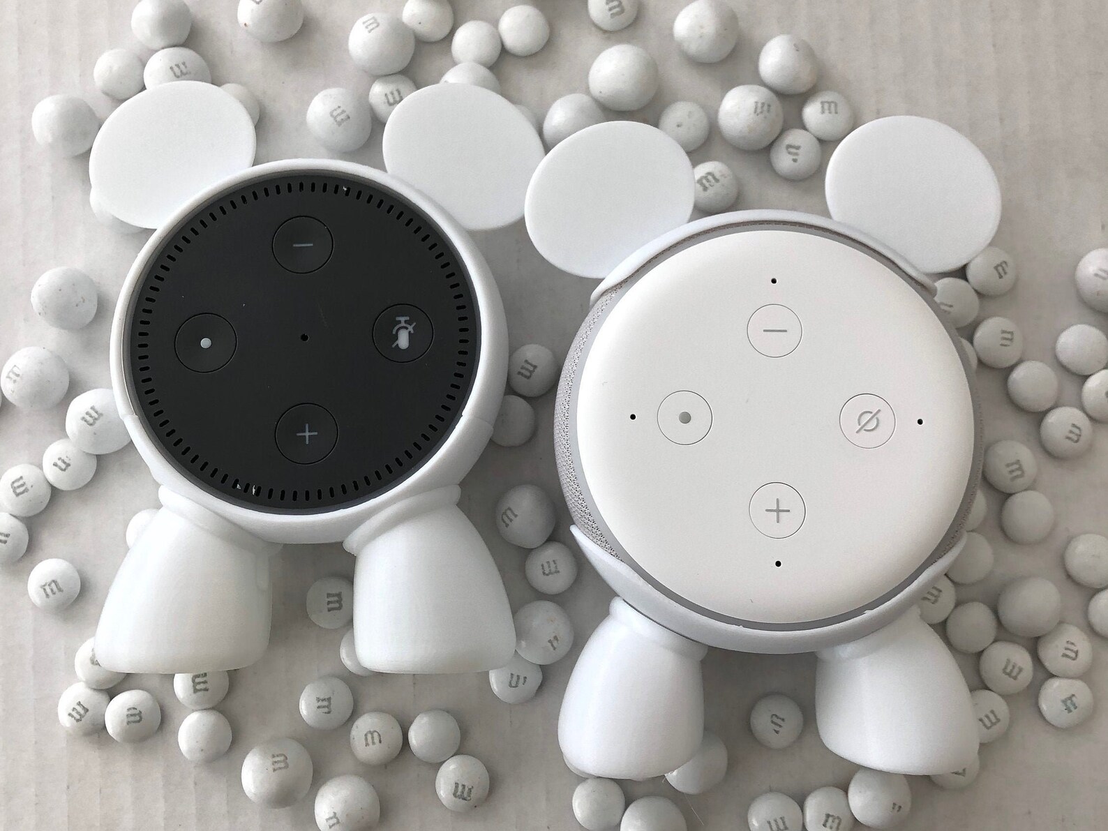 Amazon Echo Dot - White Mickey Mouse Inspired Accessory (sized for 2nd ...