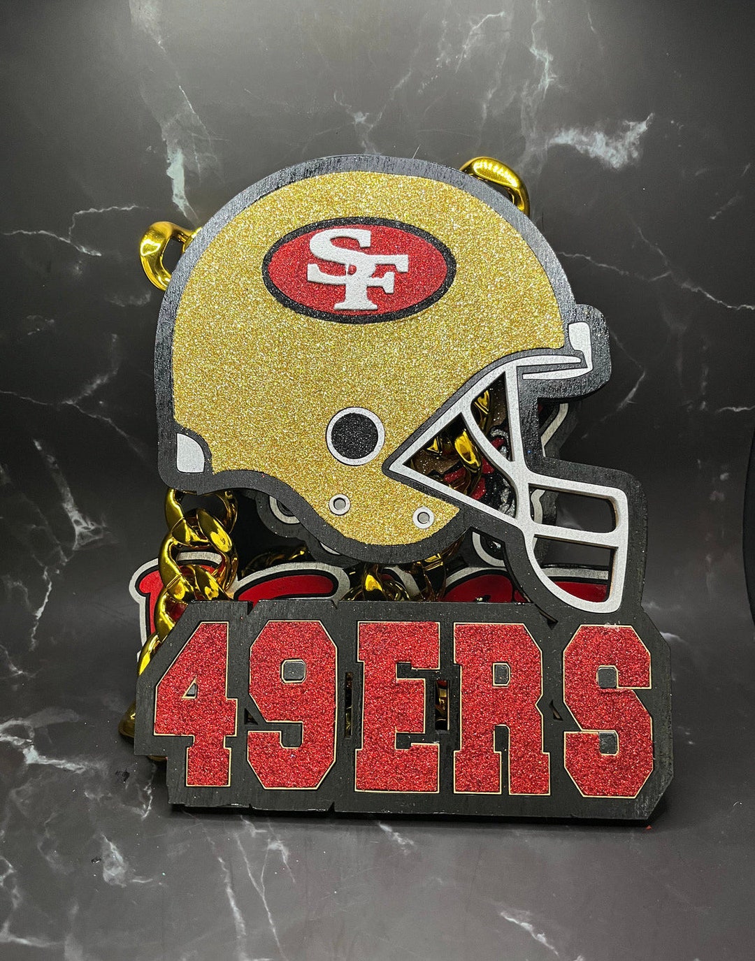 49er Logo Chains wood - Etsy
