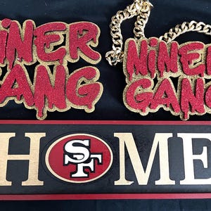 49er Wooden Home Sign| Forty Niner Wooden Logo| Niner Empire - Etsy