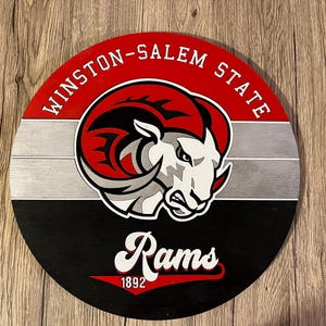 WSSU| Winston Salem State University| Rams| Custom Logo| Wall Decor ...