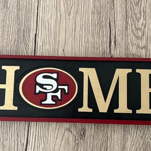 49er Wooden Home Sign| Forty Niner Wooden Logo| Niner Empire - Etsy