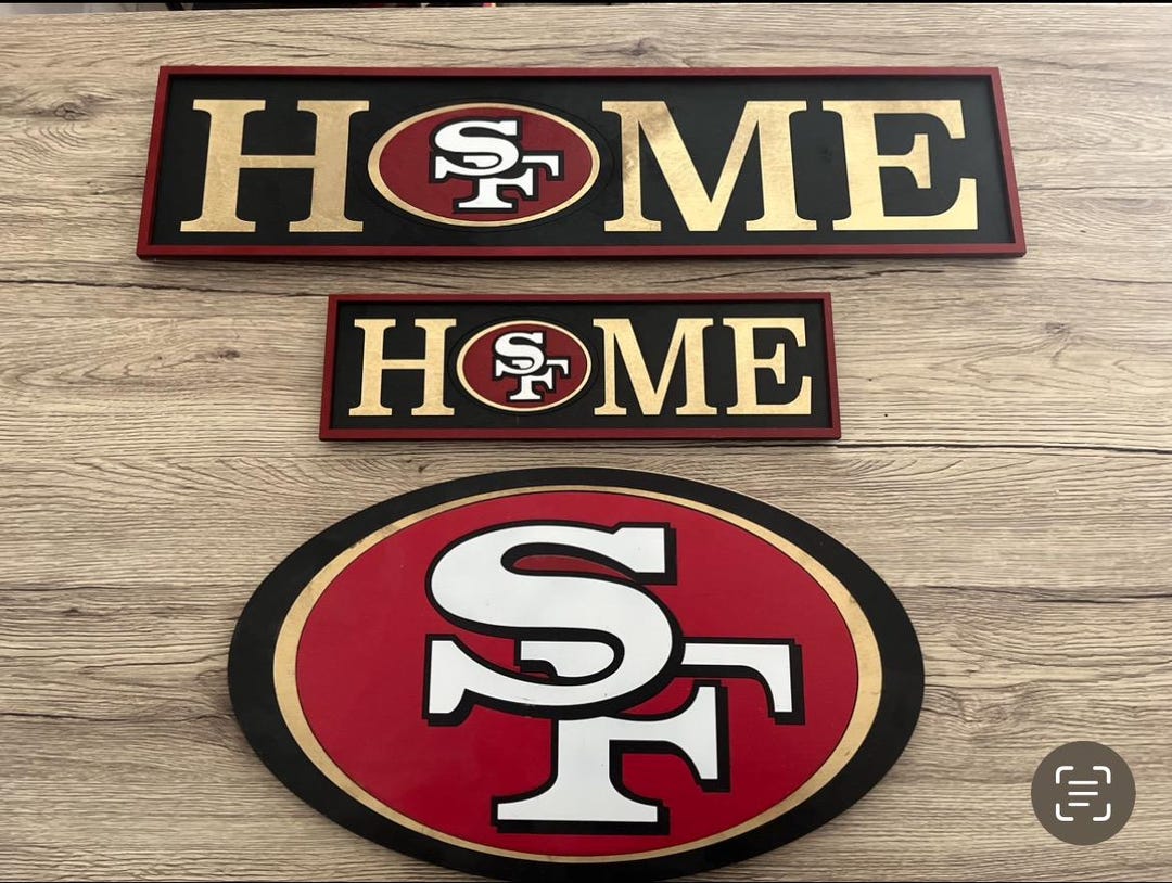 49er Wooden Home Sign| Forty Niner Wooden Logo| Niner Empire - Etsy
