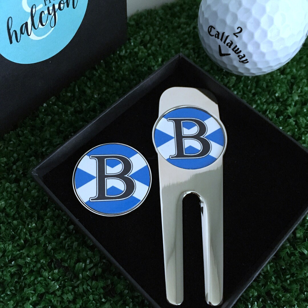 Personalised Scotland Flag Monogram Initial Golf Divot Pitch Repair ...