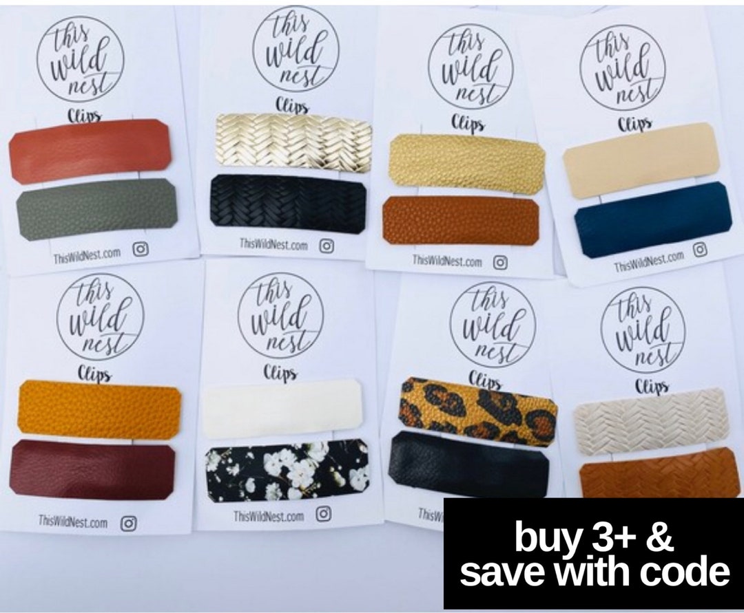 LARGE SNAP CLIPS: Faux Leather Snap Clips- Mix and Match a Perfect Set ...