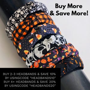 HALLOWEEN Womens KNOTTED HEADBANDS- Halloween October Fall Knotted ...
