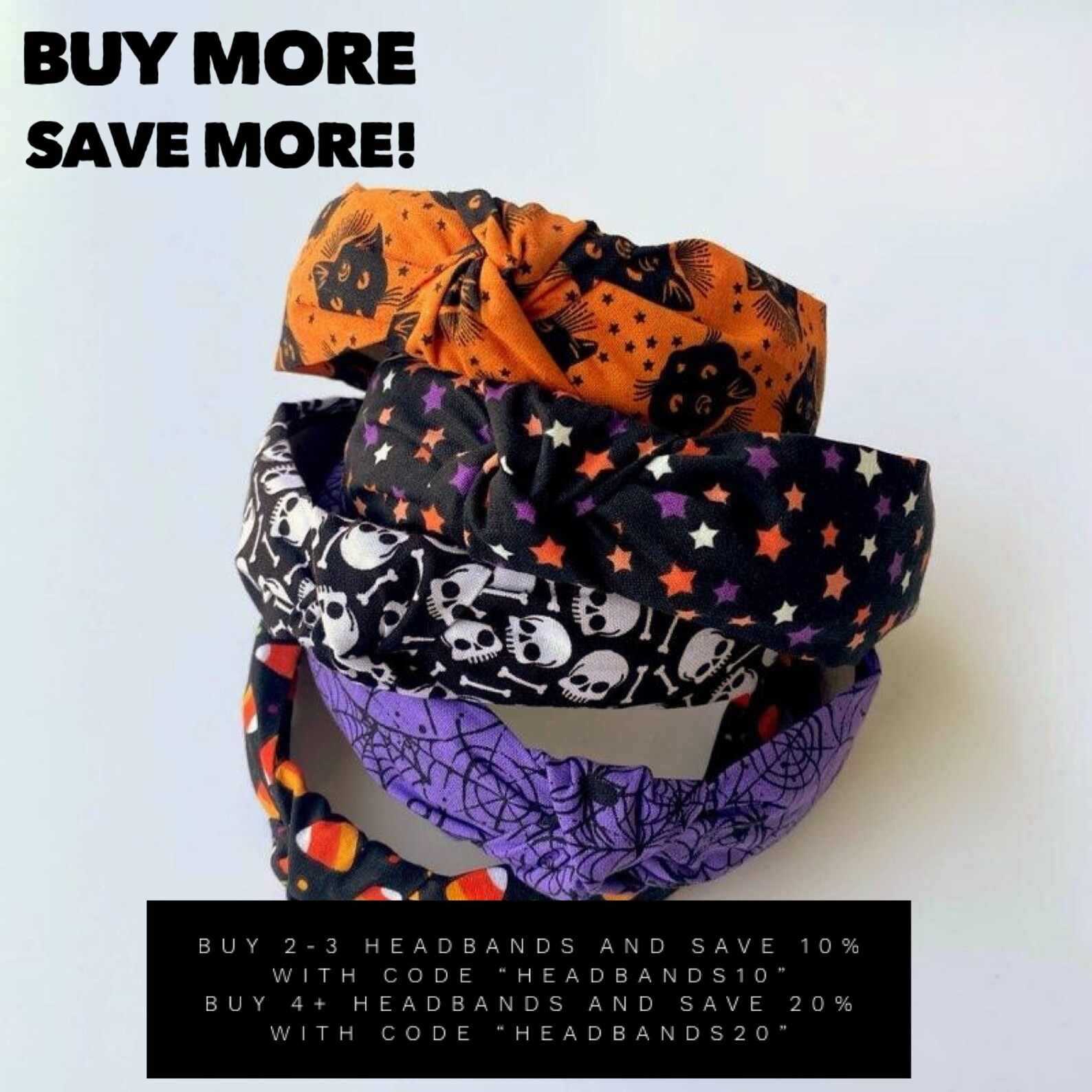 HALLOWEEN Womens KNOTTED HEADBANDS Halloween October Fall - Etsy