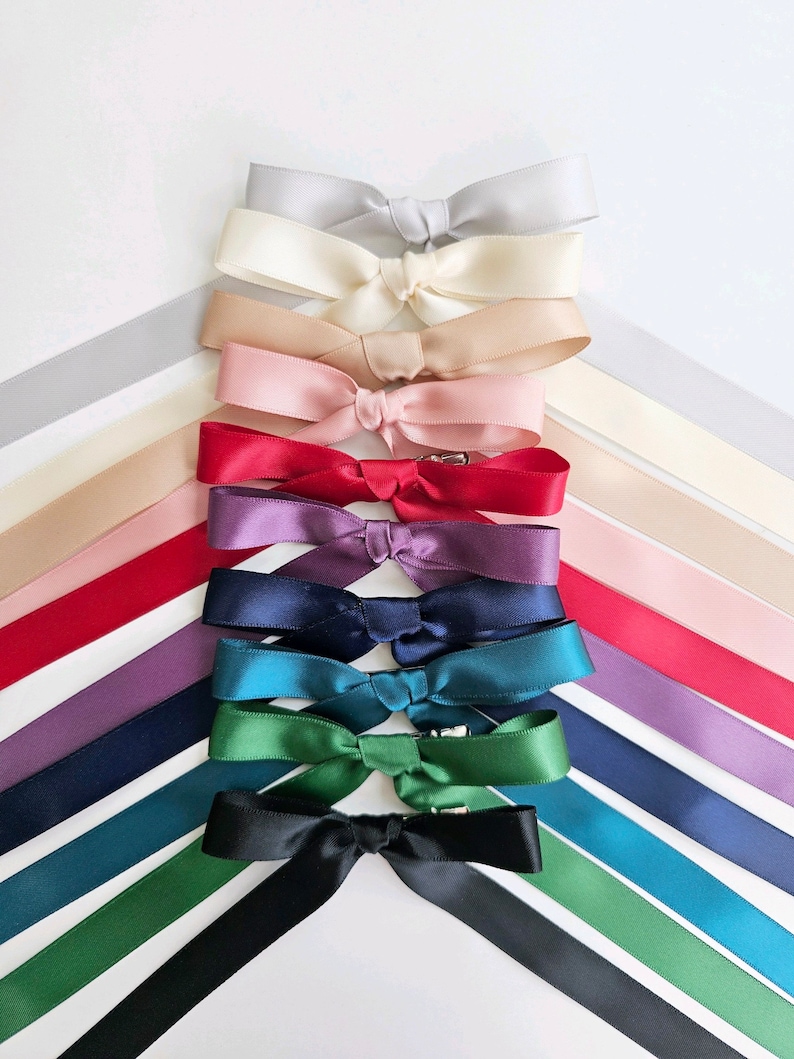 Hand Tied Satin Ribbon Bows- Long Tail Ribbon Bows - Etsy