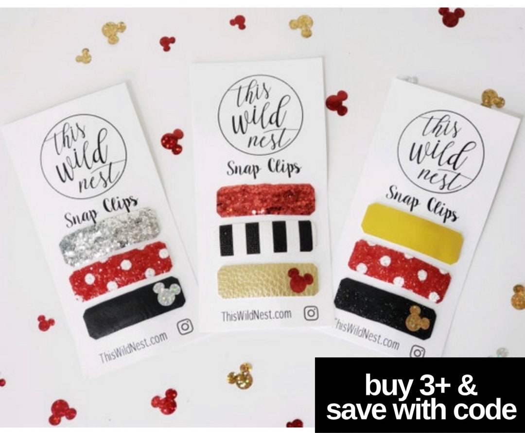 DISNEY SNAP CLIPS: Mickey & Minnie Mouse Snap Clips Baby Girl (2 ...