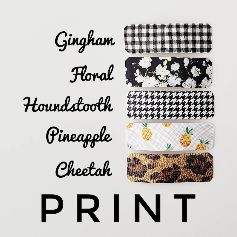 LARGE SNAP CLIPS: Faux Leather Snap Clips Mix and Match a - Etsy