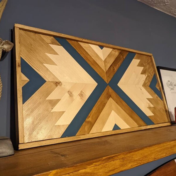 Geometric Wood Wall Art - Etsy