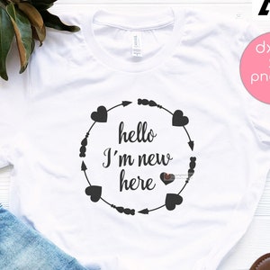 Hello Svg, Hello I'm New Here Svg, Baby Svg, New Born Baby Svg, Baby ...