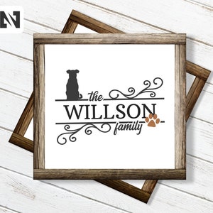Family Sign Svg, Dog Sign Svg, Family Svg, Family Name Svg, Family ...
